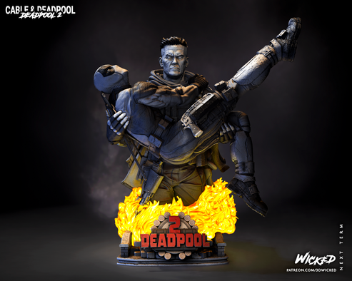 Cable & Deadpool Diorama Bust – KAPIKOPRINTED