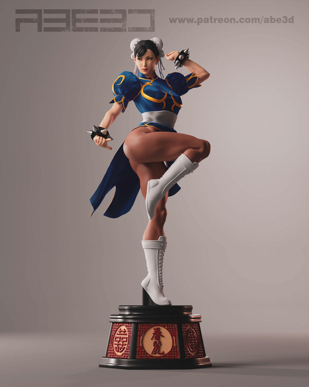 Chun-Li (SF) Statue – KAPIKOPRINTED